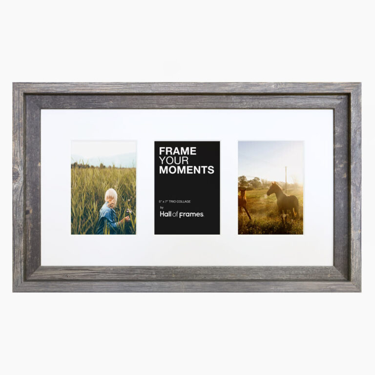Trio Collage Frame - Black & White, 5x7 | Display 3 Photos in 1 Picture ...