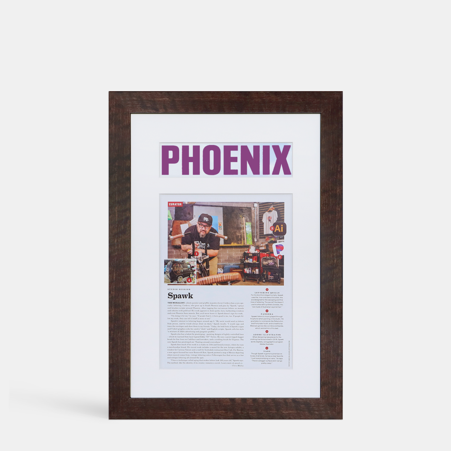 Framed Magazine Article | Headliner, Gold