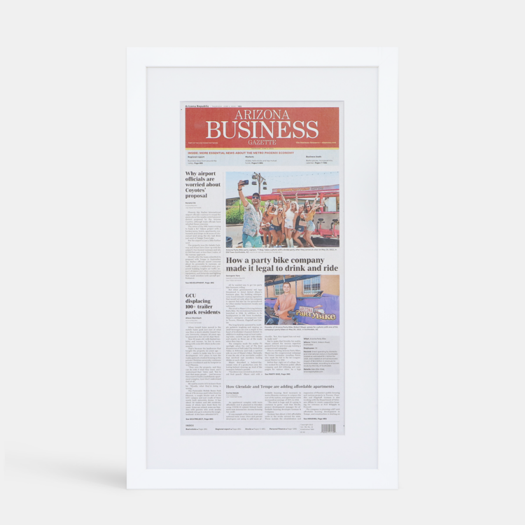 Framed Newspaper Article | Single Page, Black