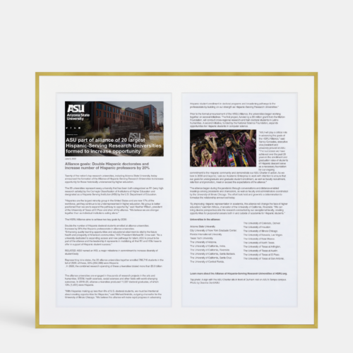 Framed Digital Article | Double Page, Gold, Newspaper