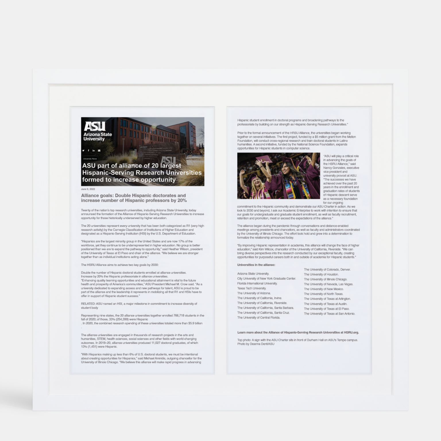 Framed Digital Article | Double Page, Gold, Newspaper